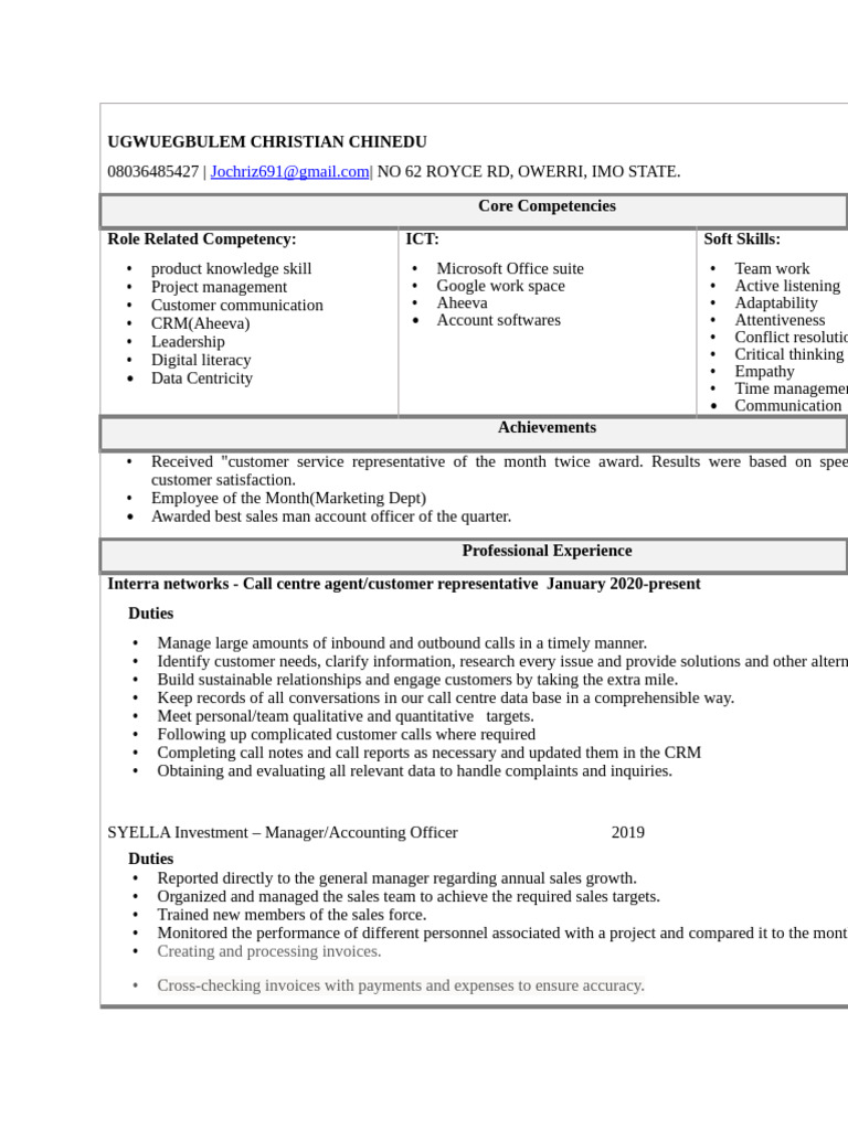 Document Chris CV | PDF