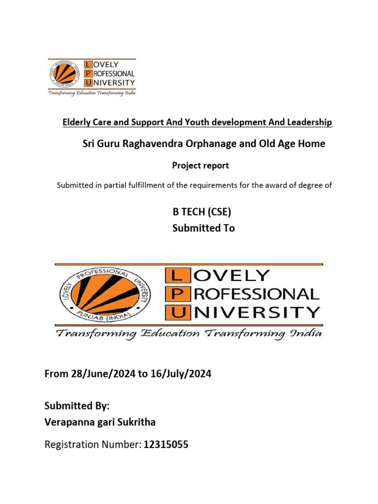 Lovely Professional University NGO CDP PDF | PDF | Non Governmental Organization | Mentorship