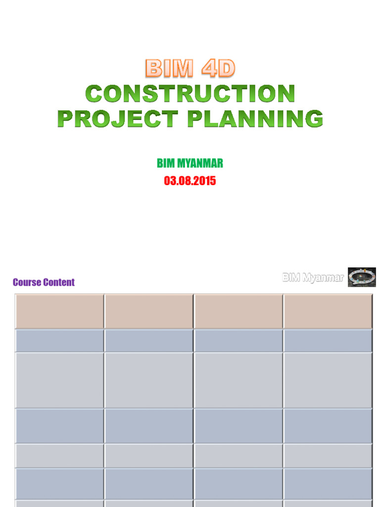 BIM 4D - Online - Course Outline | PDF