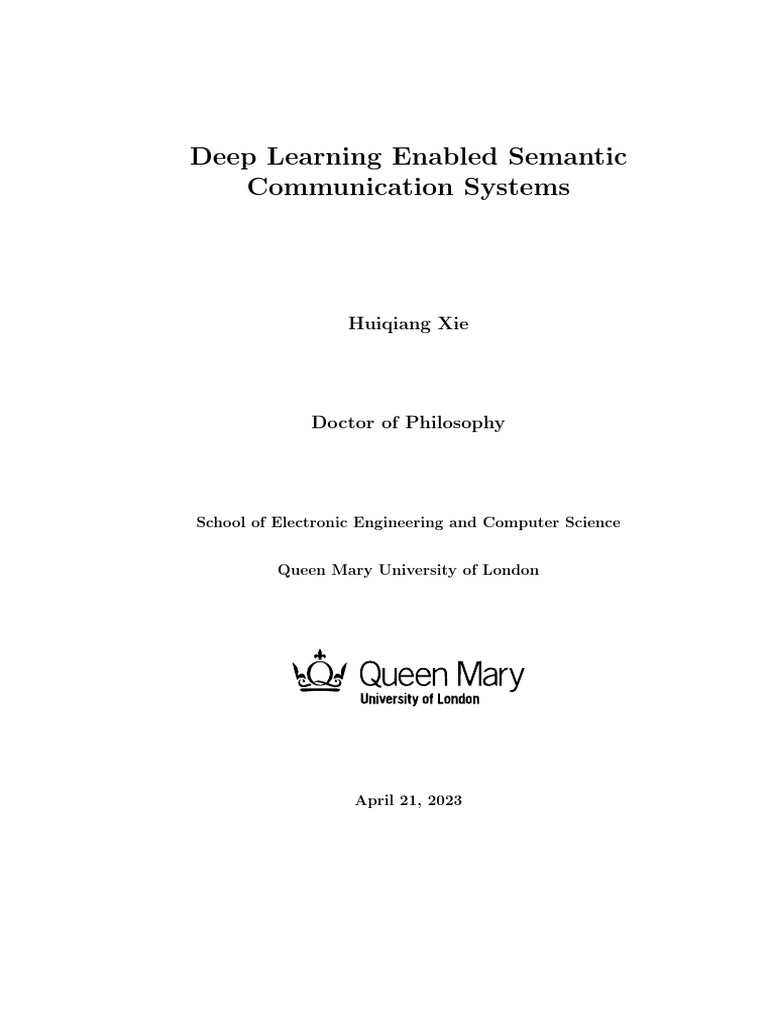 Deep Learning Enabled Semantic | PDF