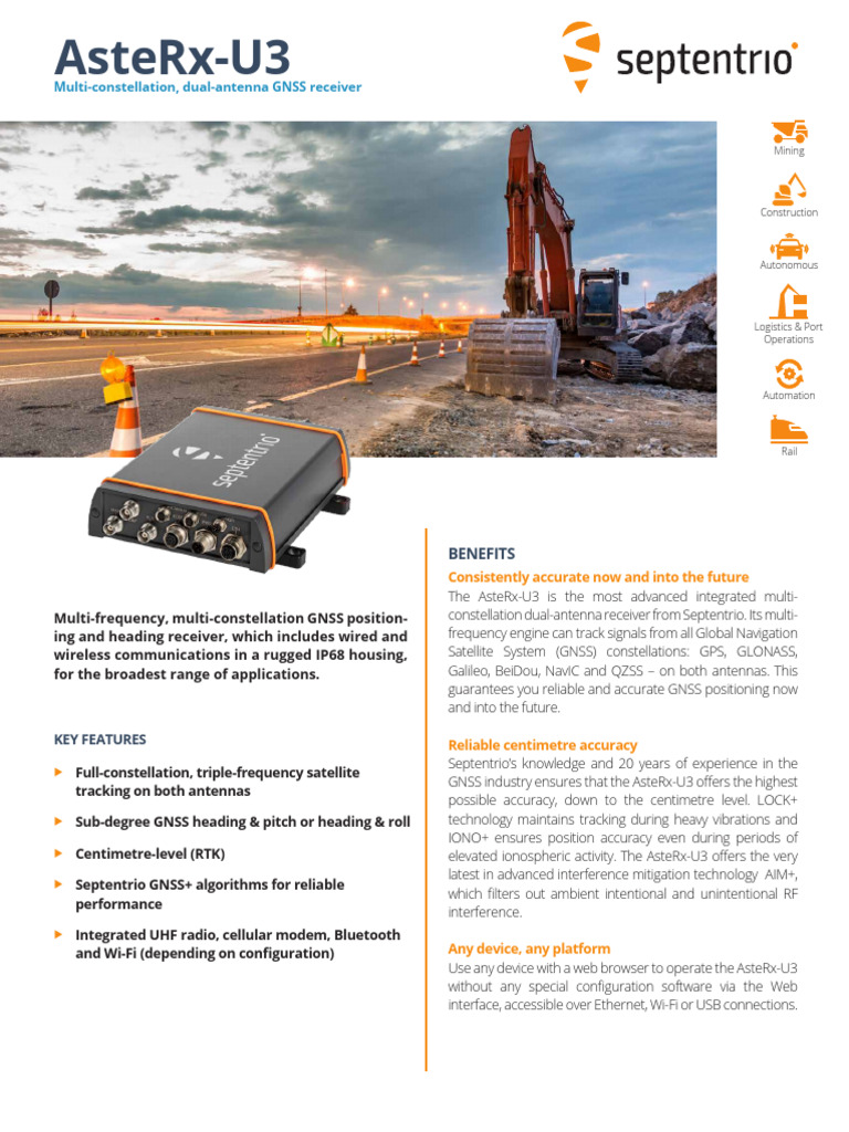 Septentrio AsteRx-U3 LR | PDF