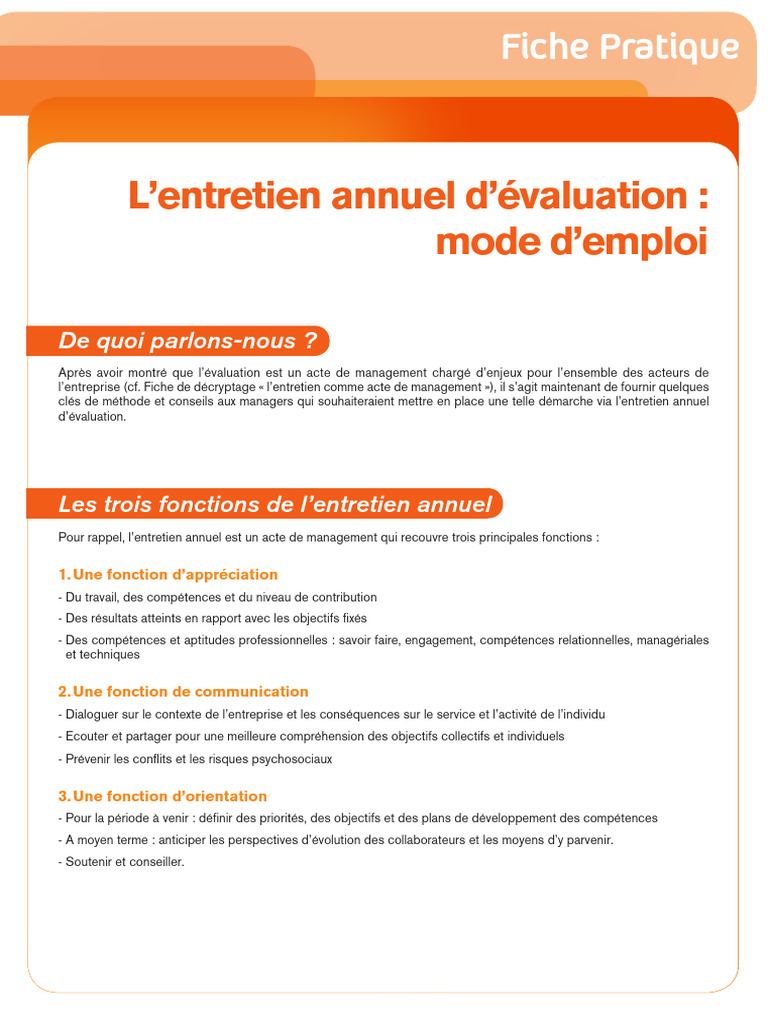 Fiche-pratique-entretien-annuel-evaluation-mode-emploi | PDF