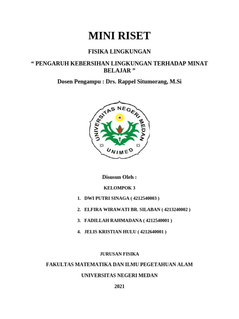 Mini Riset Fisling Kelompok 3 | PDF