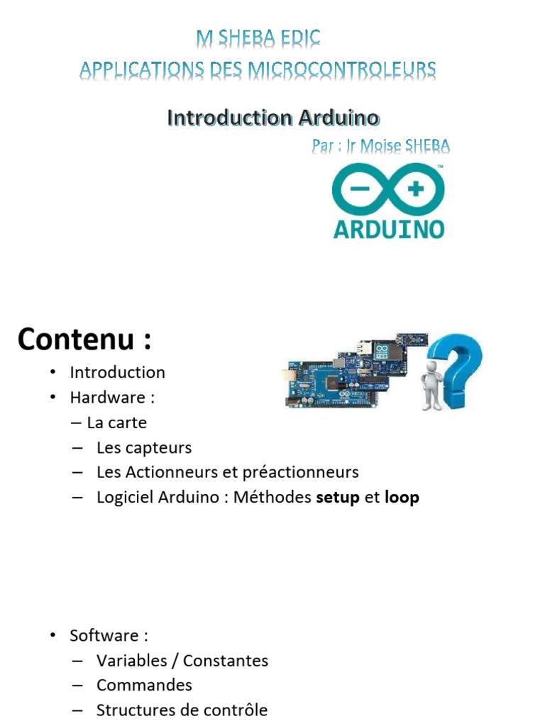 COURS MICROCONTROLEUR ARDUINO_240826_101448 | PDF