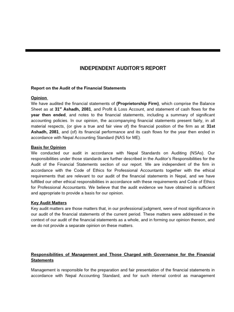 Audit Report 2080-81 Prop Firm | PDF