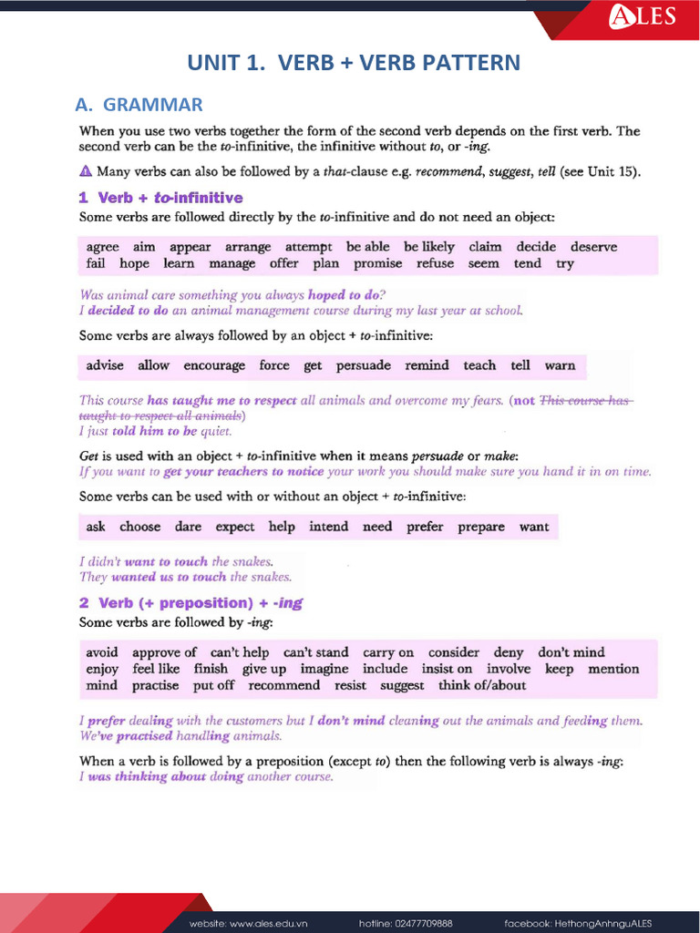 GRAMMAR (unit 1) | PDF