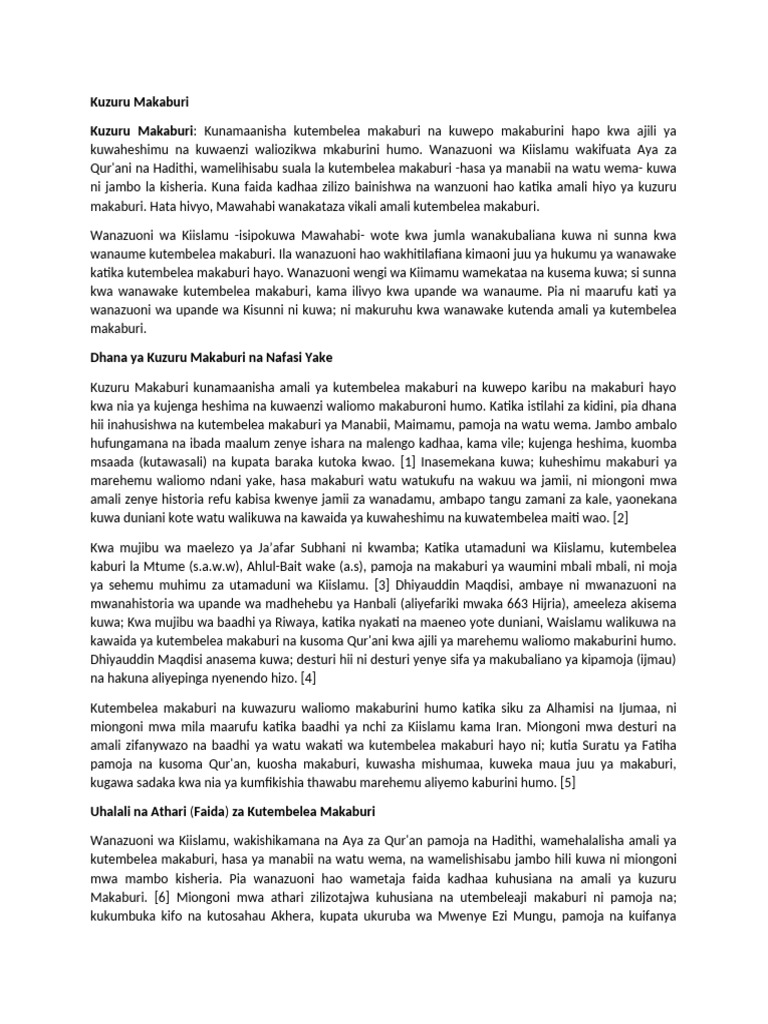 Kuzuru Makaburi | PDF