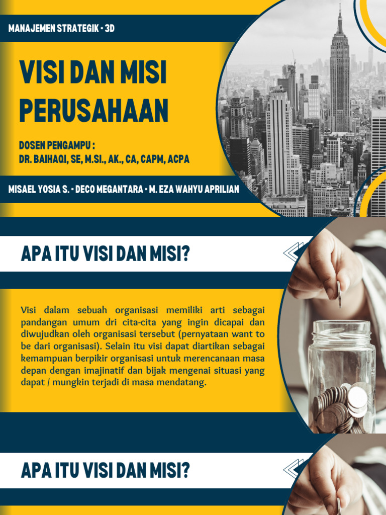 Visi Dan Misi Perusahaan - Manajemen Strategik | PDF