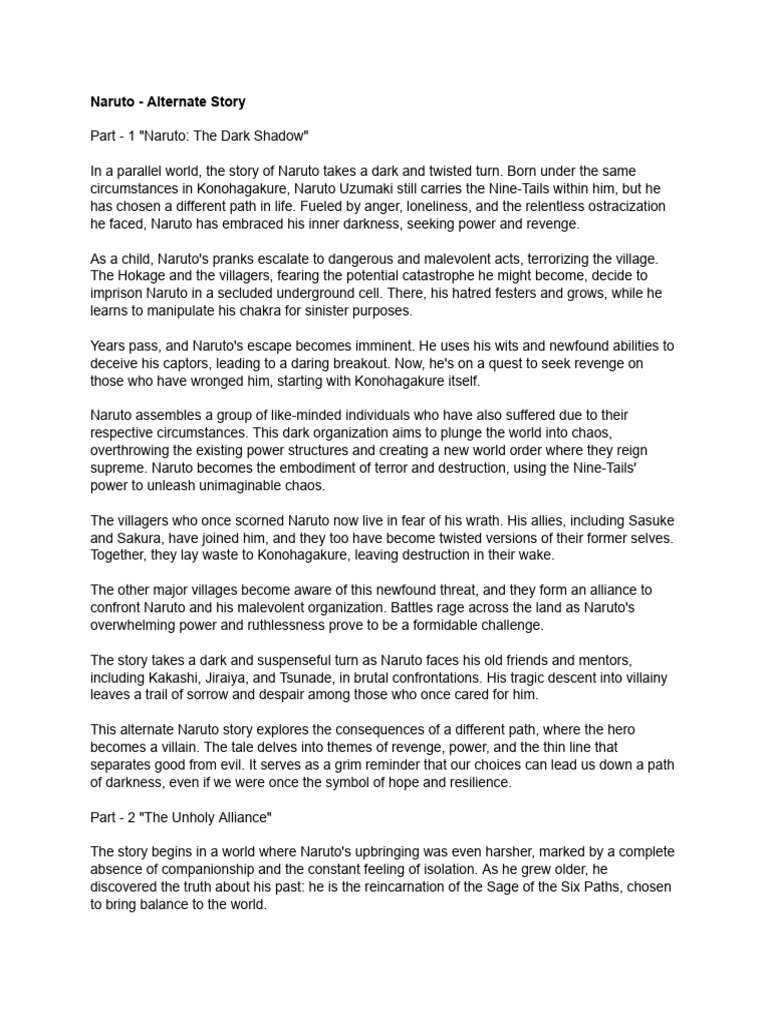 Naruto - Alternate Story | PDF