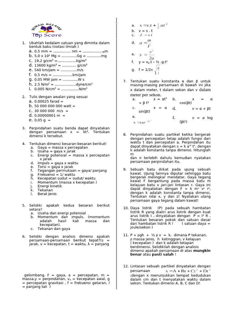Dimensi & Angka Penting CLR | PDF