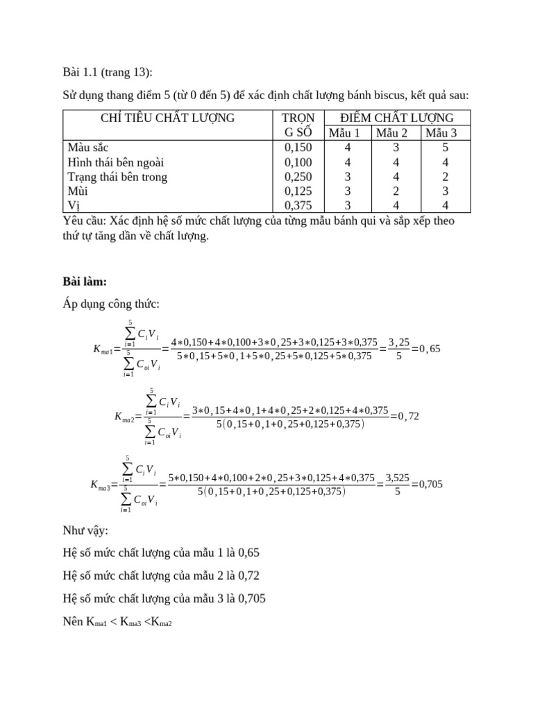 Bai Tap QTCL Theo Giáo Trình | PDF