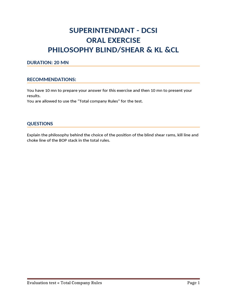 DCSI Oral Exo - Philo - BOP With KL CL and Answers | PDF