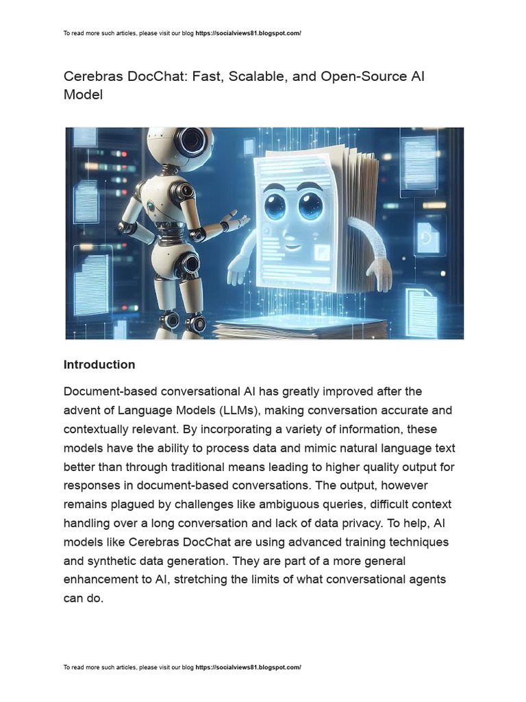 Cerebras DocChat: Fast, Scalable, and Open-Source AI Model | PDF | Artificial Intelligence ...