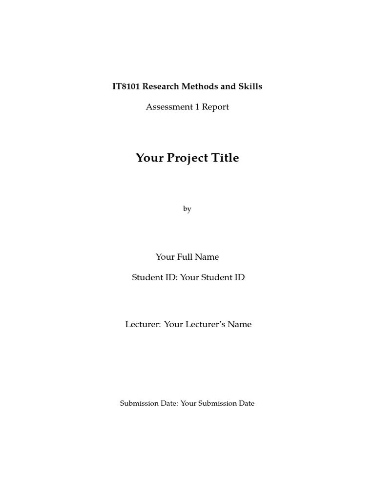 IT8101 Research Methods Assessment 1 Template | PDF