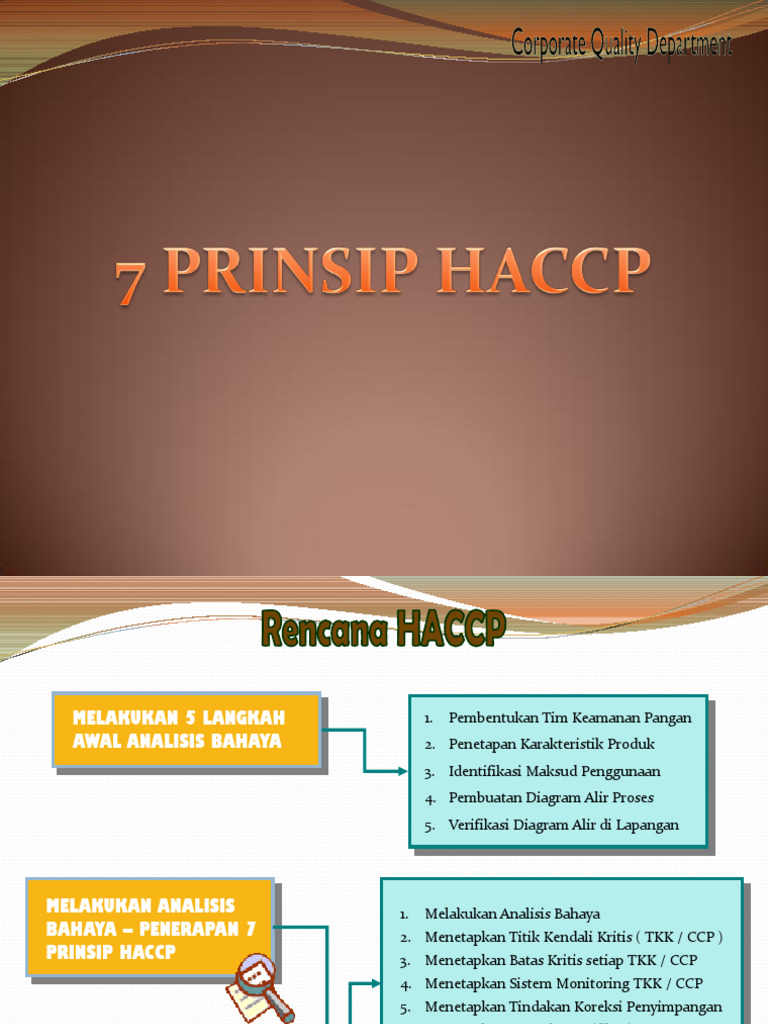 HACCP Plan ( Prinsip 1 - 7) | PDF