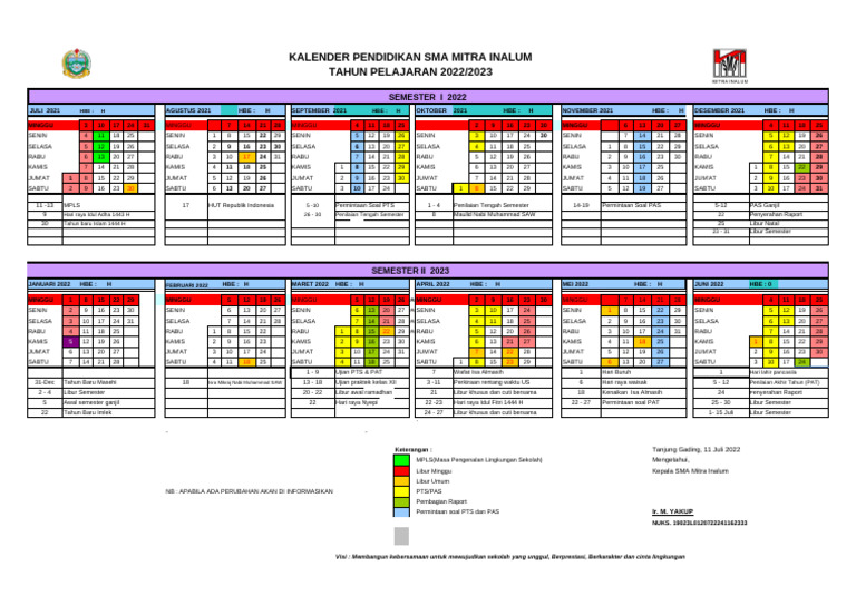 Kalender Pendidikan | PDF