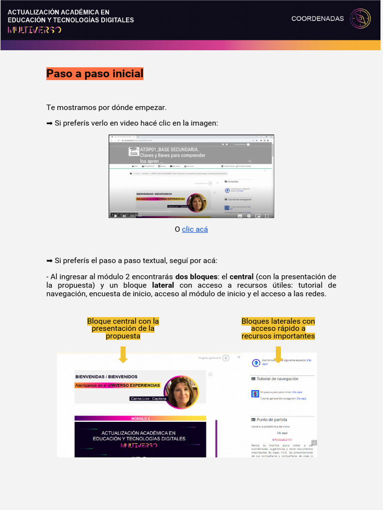 ¿Por Dónde Empezar? Módulo 2 EXPERIENCIAS | PDF