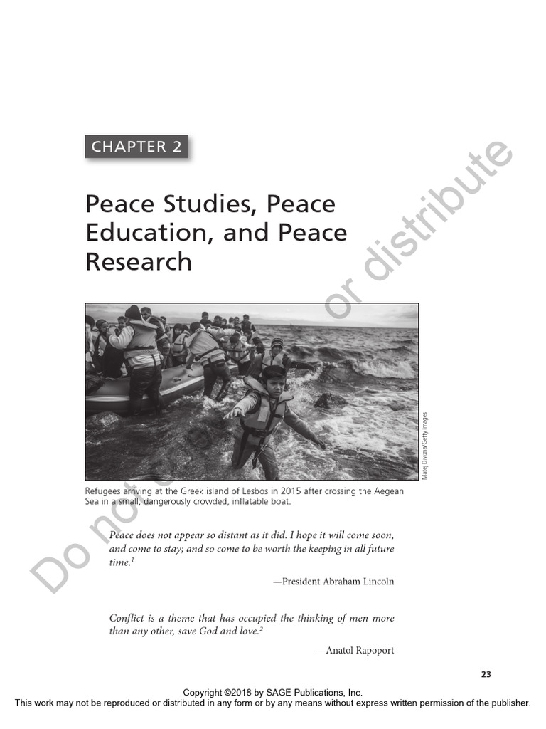 Peace Studies, Peace Education and | PDF