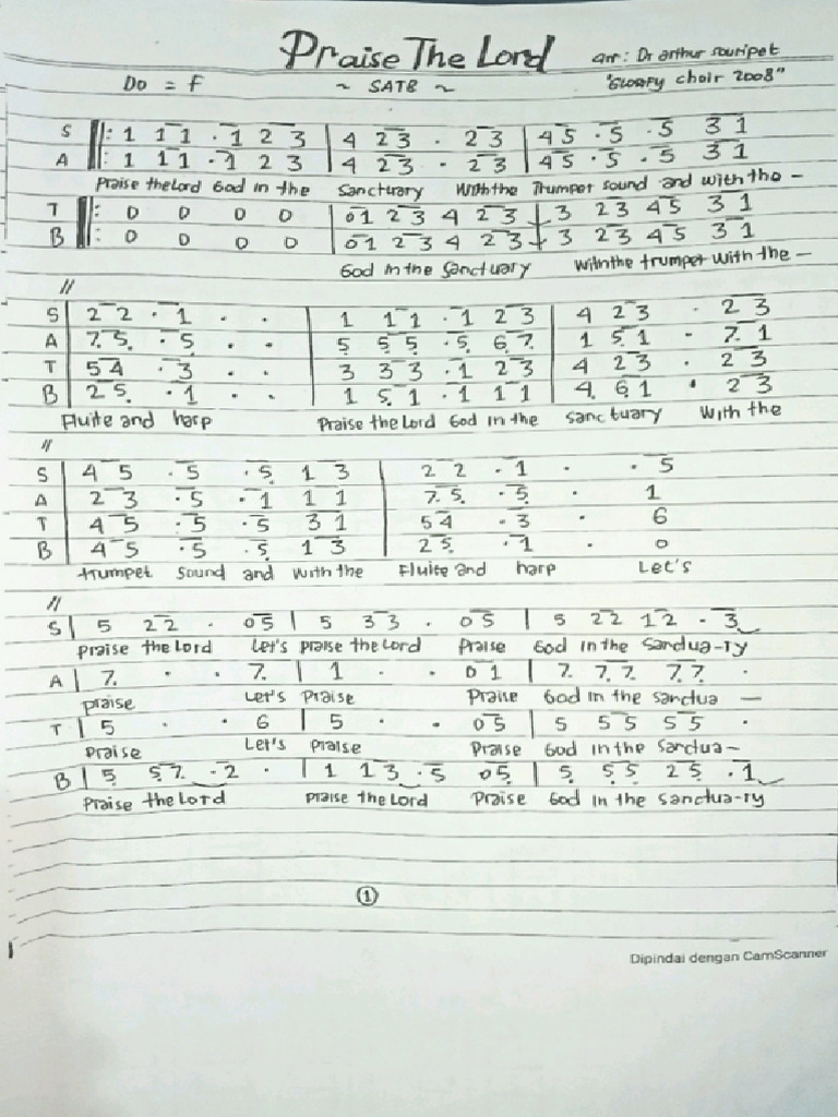 Praise The Lord - Song | PDF