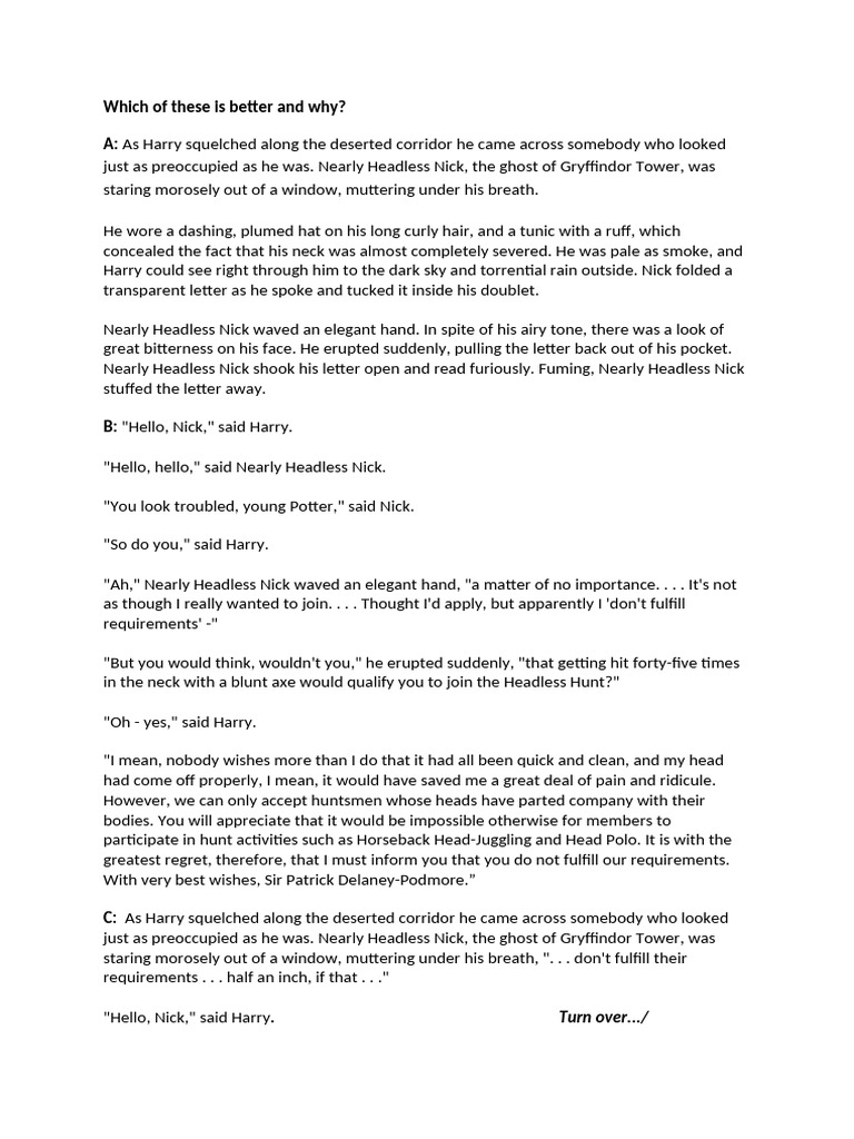 Dialogue Harry Potter | PDF