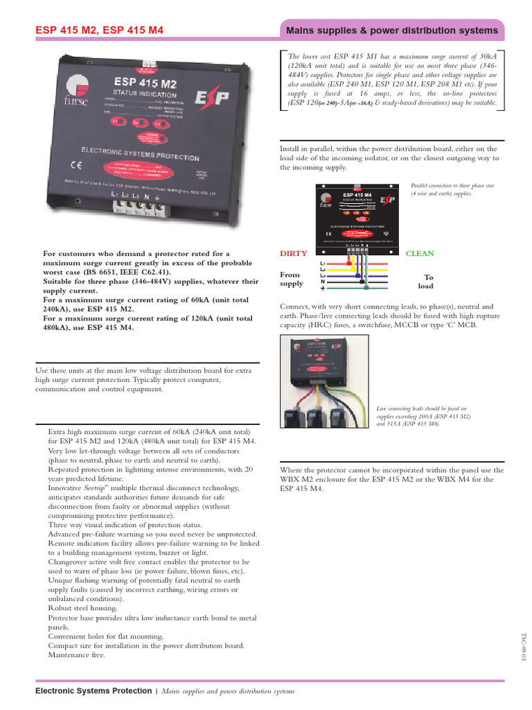 ESP 415 M2, ESP 415 M4: Installation | PDF