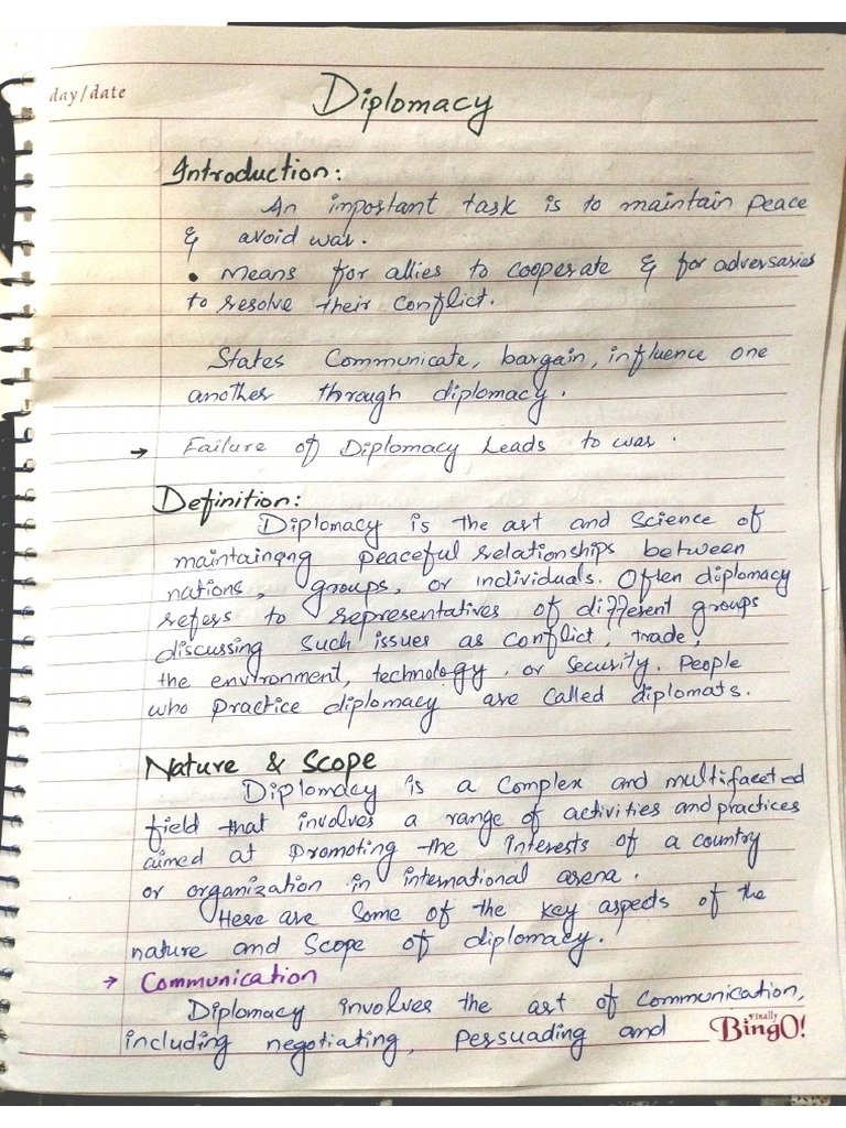 Basics of Diplomacy | PDF