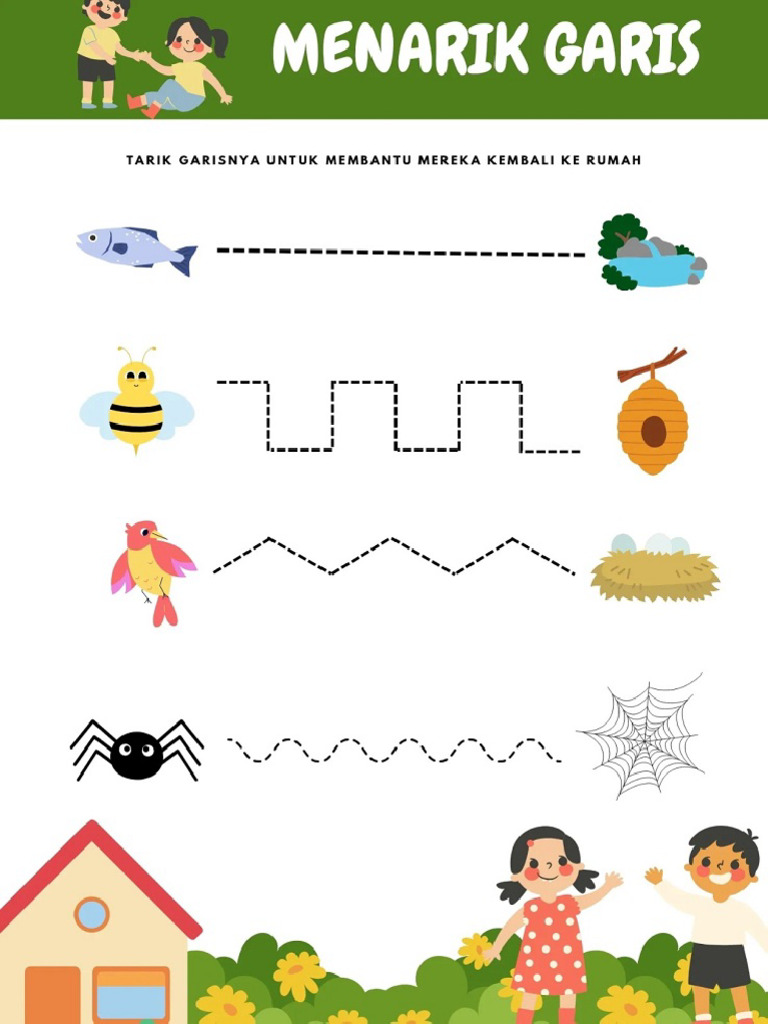 Latihan Anak Kegiatan Pra Menulis | PDF