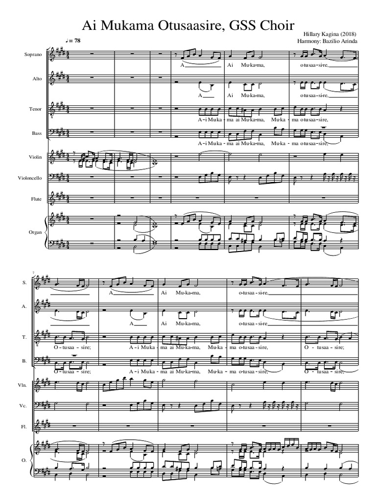Ai Mukama Otusaasire GSS Choir | PDF Ai Mukama Otusaasire GSS Choir | PDF