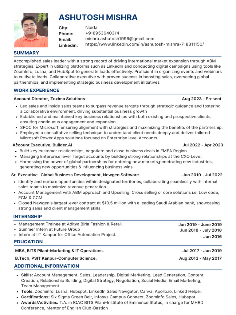 Ashutosh Mishra Resume | PDF