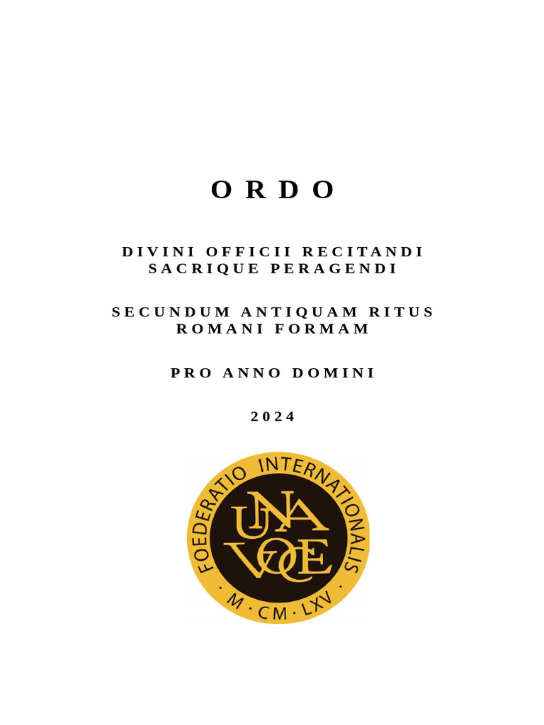 Ordo 2024 | PDF