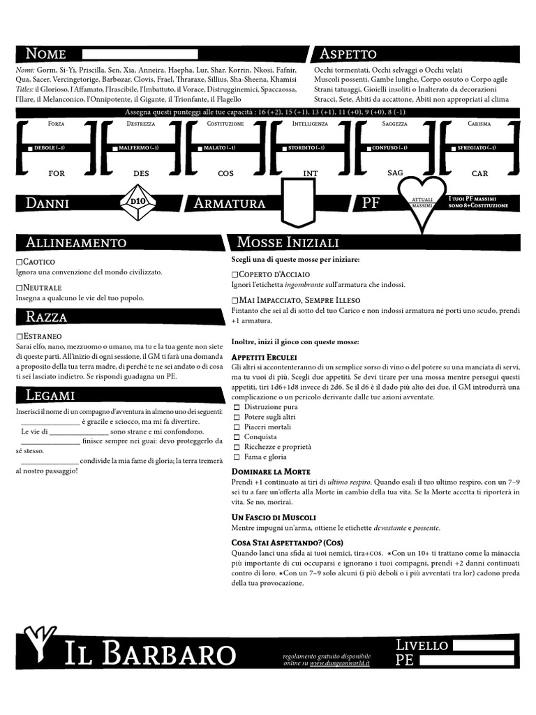 Barbaro Bardo Hierico DW | PDF