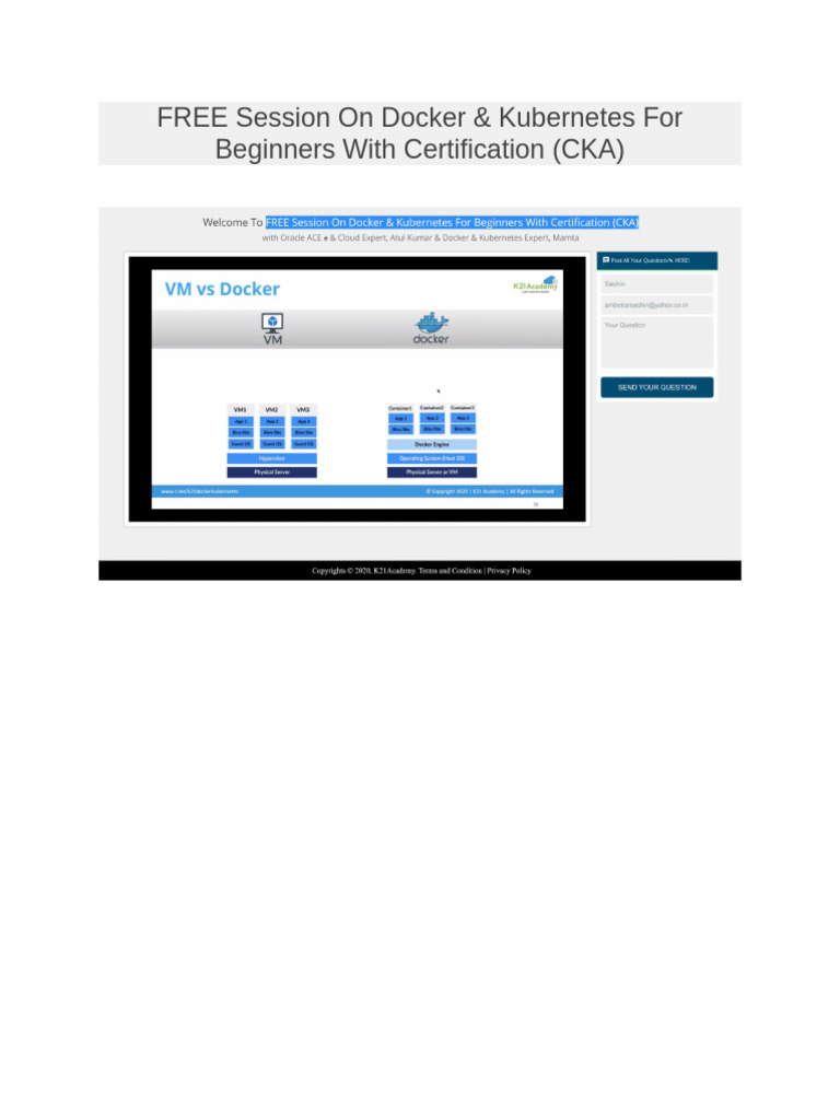 FREE Session On Docker | PDF