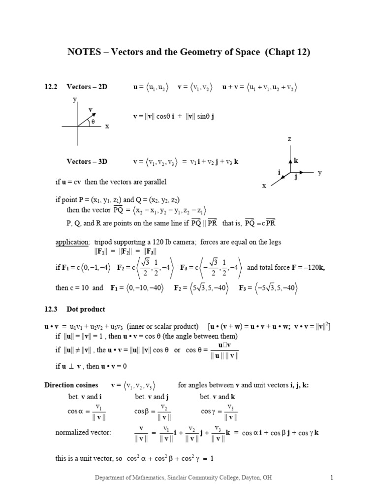 Vectors 7 | PDF