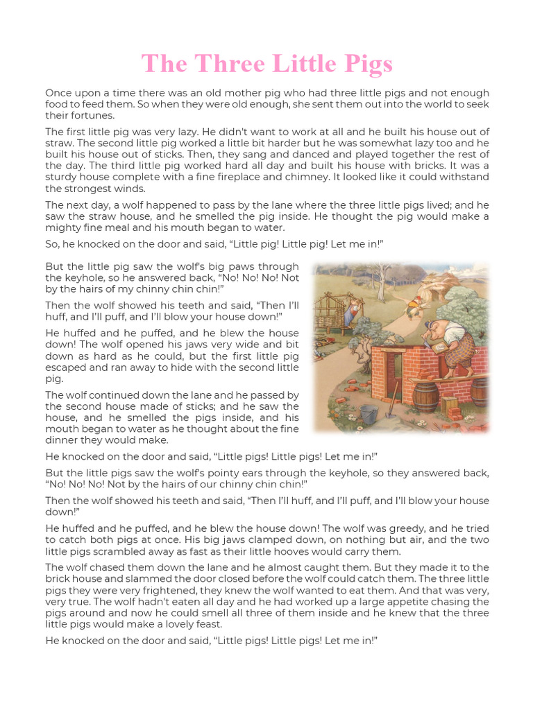 The Three Little Pigs | PDF