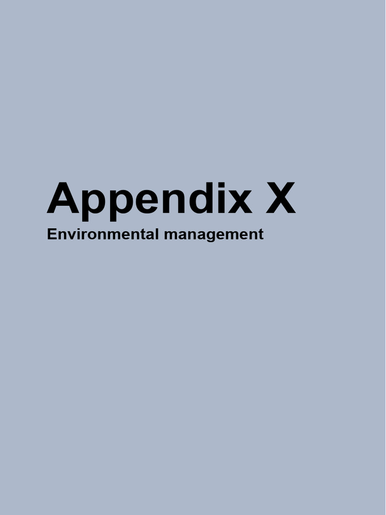 Appendix - Environmental Management | PDF
