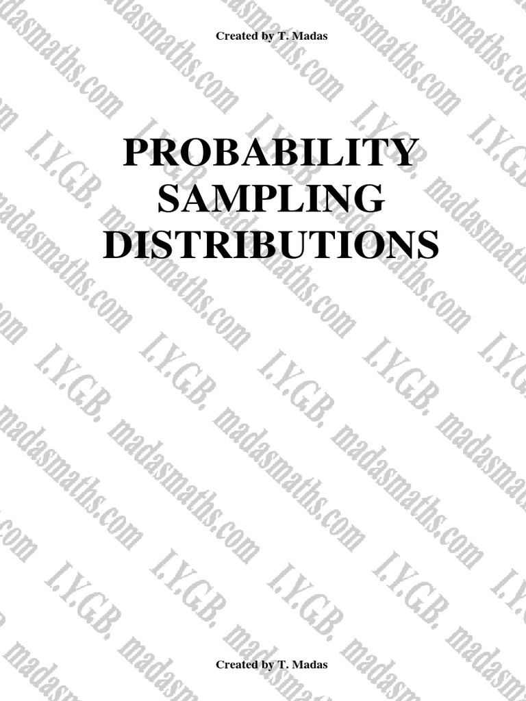 Probability Sampling Distributions | PDF