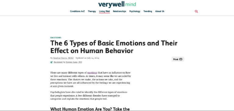 369 - The 6 Types of Basic Emotions | PDF