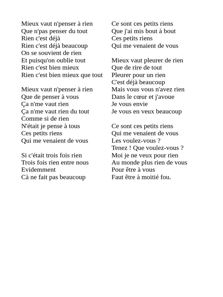 Ces Petits Riens | PDF