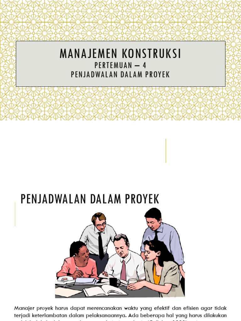 Pertemuan 4 Penjadwalan Dalam Proyek | PDF