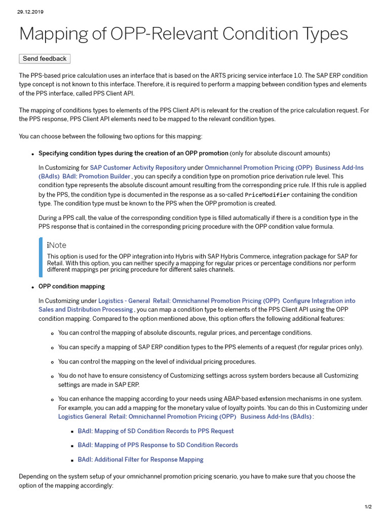 Mappng of OPP-RelevantCondton Types | PDF