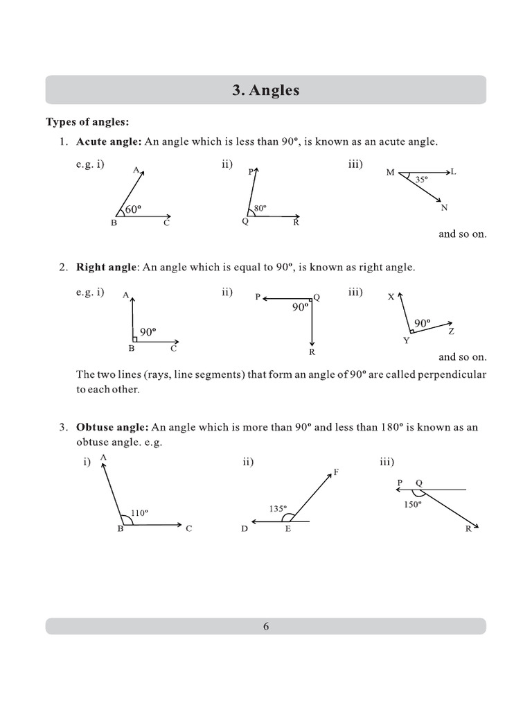 Grade 6 Angles | PDF