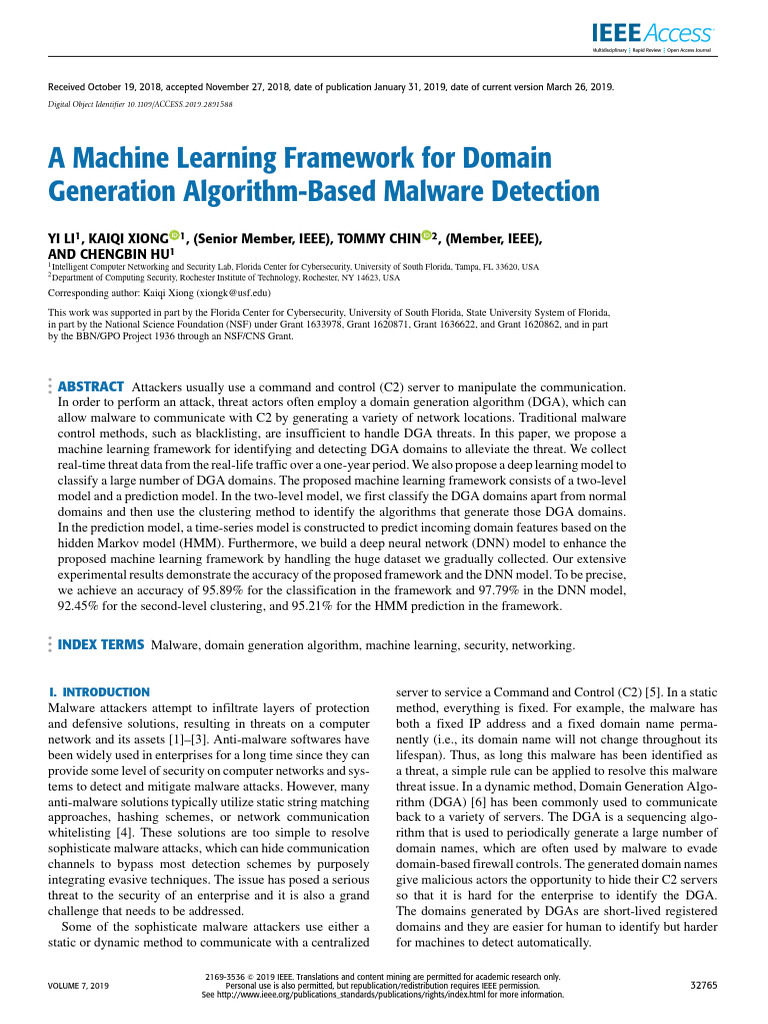 A Machine Learning Framework For Domain | PDF