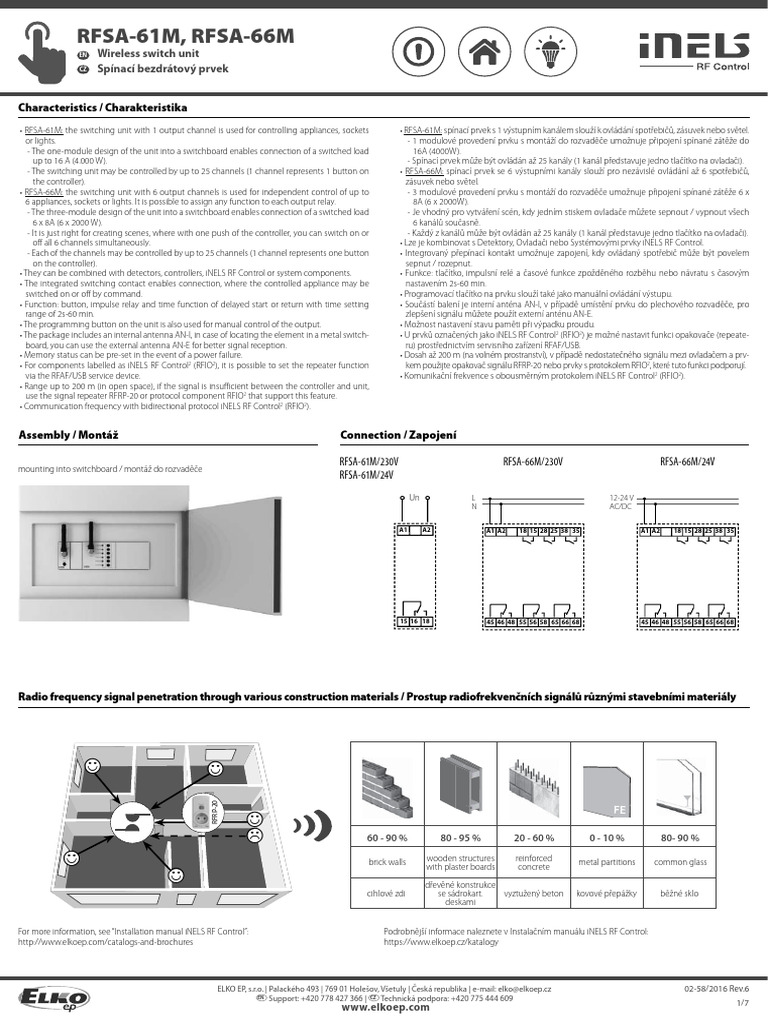 Manual RFSA-6xM | PDF