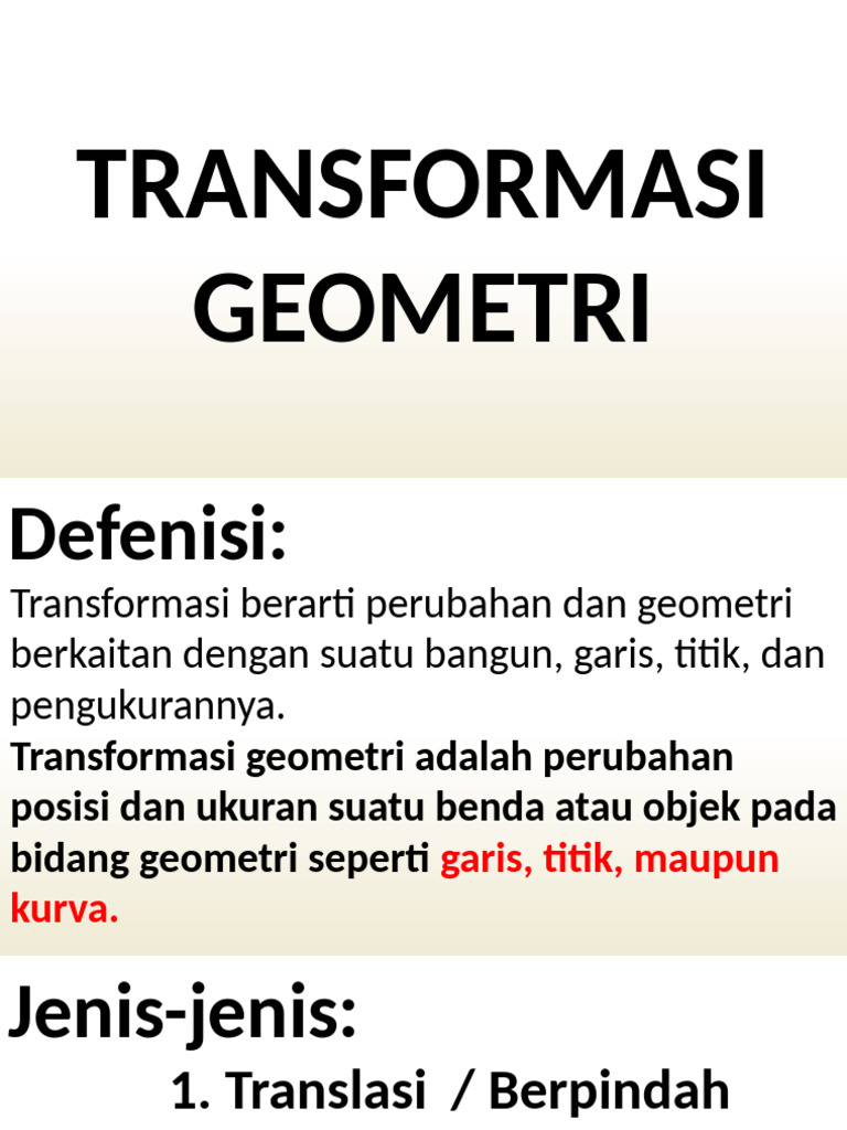 Transformasi 2 | PDF