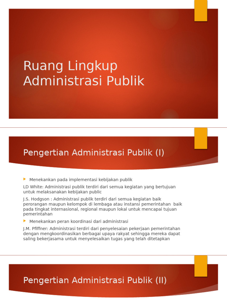 Ruang Lingkup Administrasi Publik | PDF