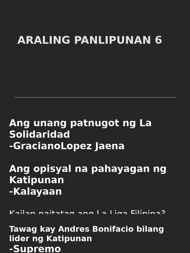 AP6 Quarter 1 Module 1 Reviewer | PDF