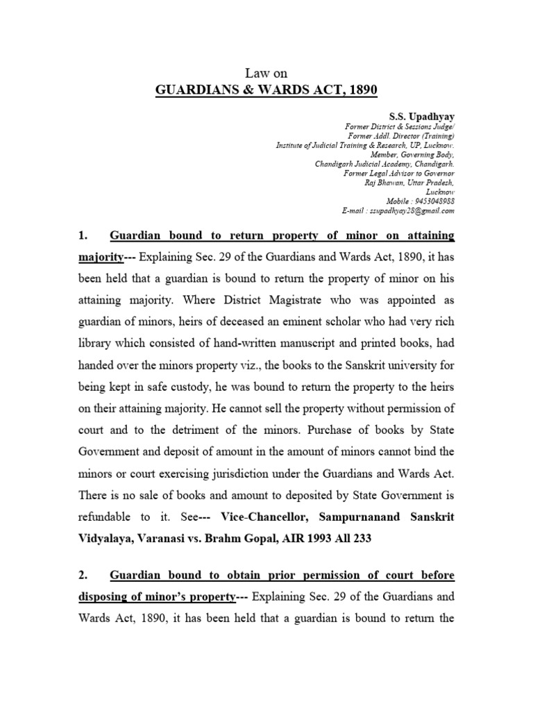 Guardians Wards Act Pdf