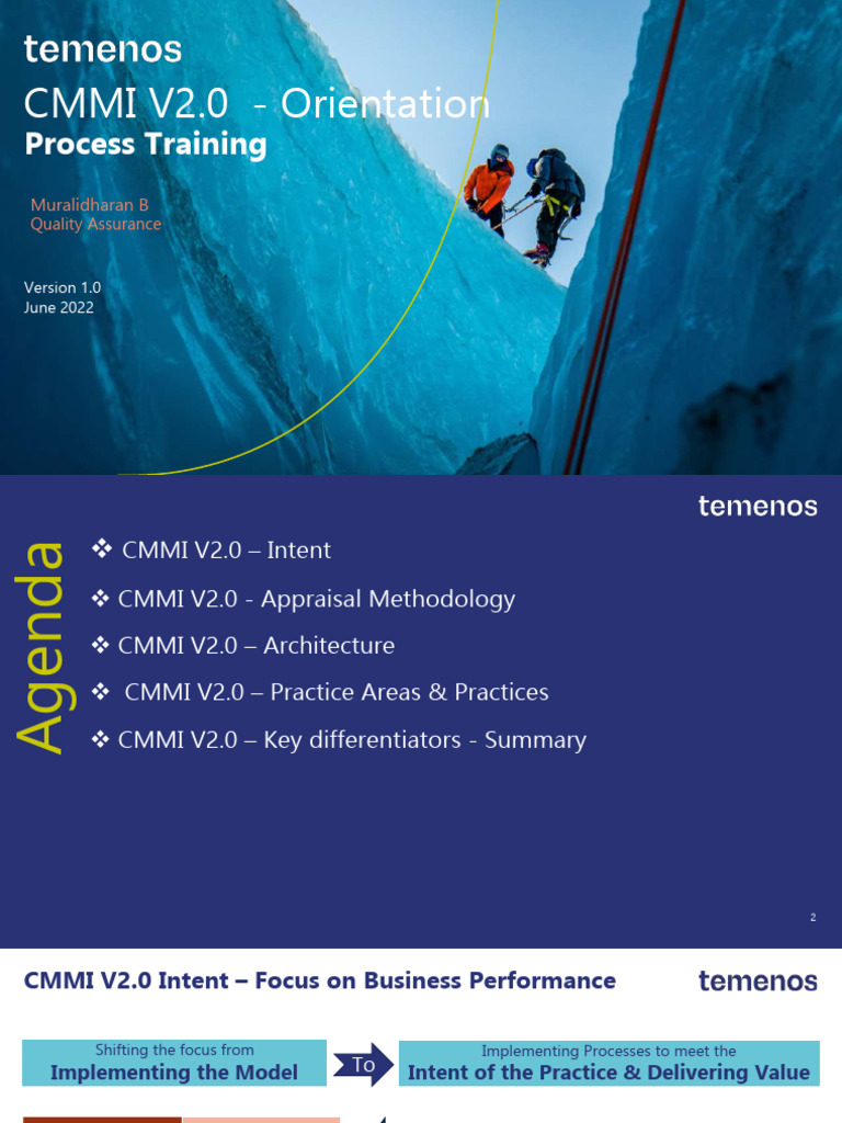 CMMI V2.0 Orientation - v1.0 | PDF