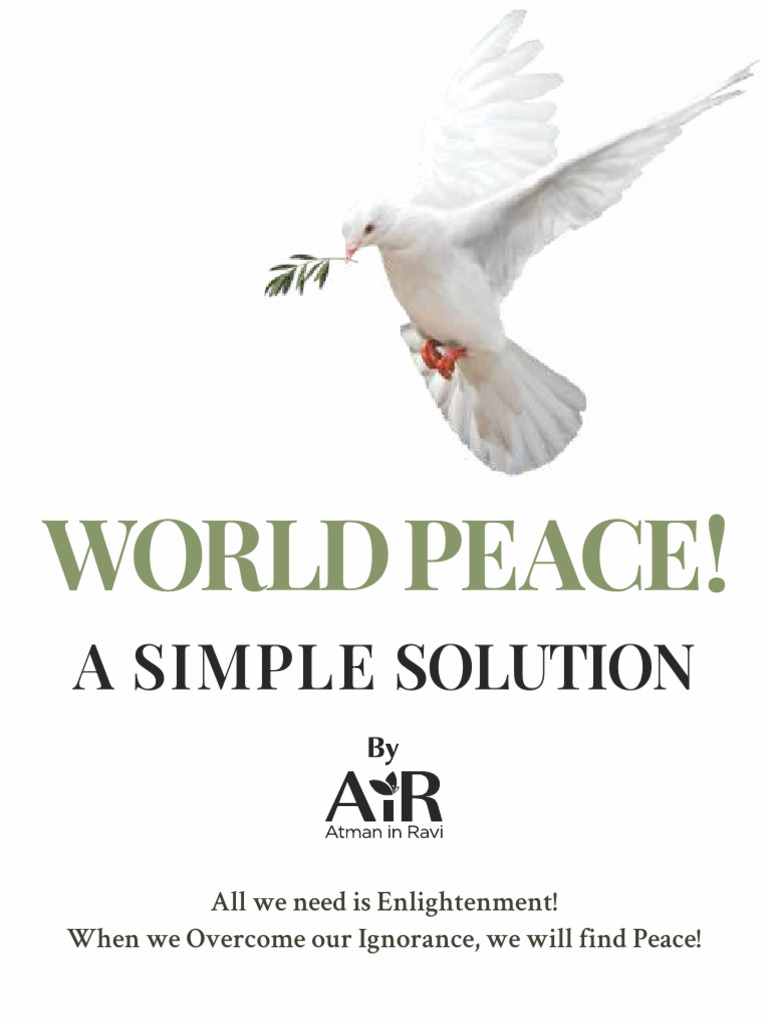 A Simple Solution To World Peace Book by AiR Atman in Ravi | PDF | God ...
