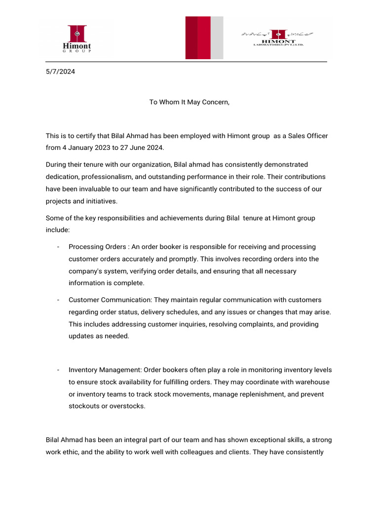 Experience-Certificate-format-in-word.docx | PDF